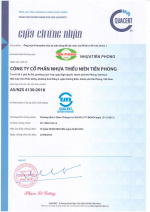 Nhựa Tiền Phong - GCN Ống và Phụ tùng uPVC TC ISO 3633